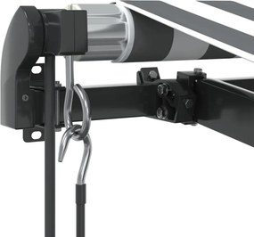 Automatická zatahovací markýza s LED antracit a bílá 400x350 cm 3215811