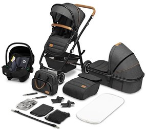 | Lionelo - Kombinovaný kočárek 3v1 AMBER Grey Graphite | 5903771700573