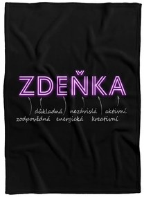 Deka Ženská jména – NEON (Jméno: Zdeňka, Podšití beránkem: NE)