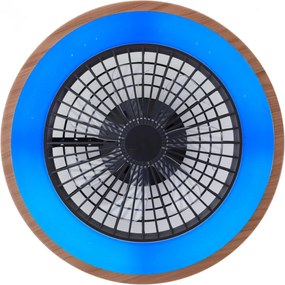 Brilliant G60060/09  Stmívatelné LED svítidlo SLIMLINE NATUR &amp; reverzn VENTILÁTOR + funkce LED