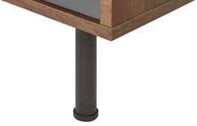 TV stolek s efektem tmavého dřeva/šedý PALMER Beliani