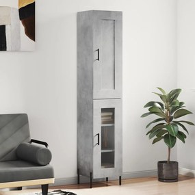 Skříň highboard betonově šedá 34,5x34x180 cm kompozitní dřevo 3200397