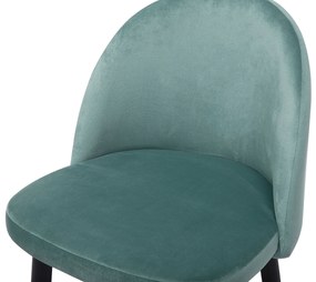 Sada dvou čalouněných židlí, zelený samet, VISALIA Beliani
