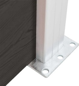 Plotový dílec WPC 175 x 105 cm černý 148976