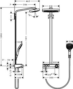 Hansgrohe Raindance Select E - Sprchový set Showerpipe 300 s termostat