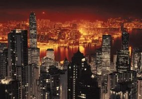 Hong Kong v noci - 40 x 50 cm
