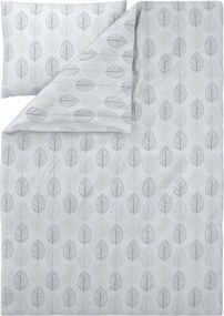 Livarno® Ložní povlečení z jemného flanelu, 140 x 200 cm, 70 x 90 cm (listy/bílá)