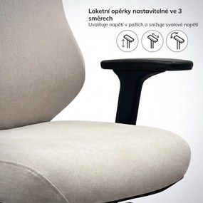 Ergonomická kancelářská židle světle béžová AXIS