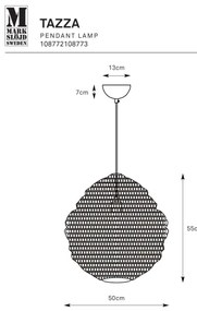 Markslöjd 108772 - Lustr na lanku TAZZA 1xE27/40W/230V černá