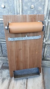 Nástěnná dřevěná Memo tabule s papírem - 39*15*71cm