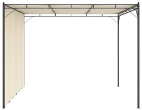 vidaXL Marketos Zahradní altán s bočním závěsem 3 x 3 x 2,25 m krémový