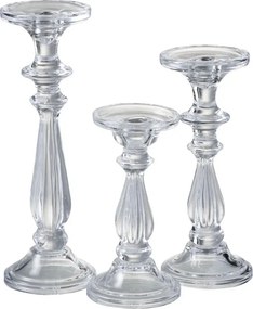 Skleněný transparentní svícen Tibo large - Ø 10*30cm