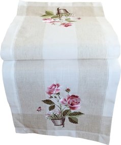 Ubrus Růžová růže 40 × 140 cm