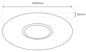 Stropní LED svítidlo Sparky Round, 1x LED 50w, 3000-6000k, w/ch, s ovladačem