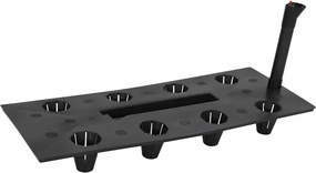 Vyvýšený záhon antracitový 60 x 25 x 46 cm PP ratan 152208