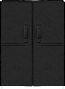 Botník černý 60 x 28 x 90 cm textil 337261