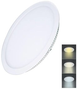 Solight LED mini panel CCT, podhledový, 18W, 1530lm, 3000K, 4000K, 6000K, kulatý