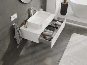 Mexen Orio, koupelnová skříňka 90 cm, 1 zásuvka, bílá matná, 91A10-09023-1-BF01
