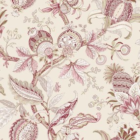 Béžová vliesová květinová tapeta na zeď, 84038, Blooming Garden, Cristiana Masi by Parato