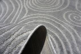 BE Koberec Zen Garden Collection 2404 GREY - šedý obdélníkový Rozměr: 200x290 cm