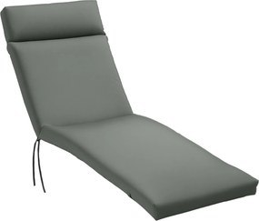 Polštář na lehátko Outsunny Polštář na zahradní lehátko polyester tmavě šedý 196 x 55 x 8 cm | Aosom