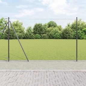 Hexagonální plot s betonovým základem 50 x 1,4 m Šedá Síťovina 3353704