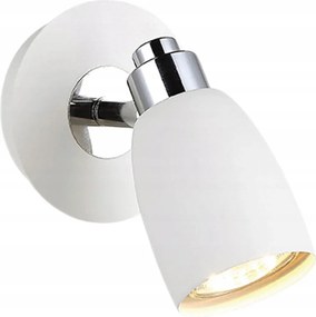 Nástěnná lampa K-8007W-1 Wh Kaja, nastavitelný reflektor, kovová bílá barva