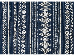 Modro-bílý bavlněný koberec Webtappeti Ethnic, 55 x 140 cm
