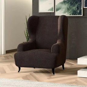 Bielastické potahy COSTINA tabáková křeslo ušák (š. 60 - 110 cm)