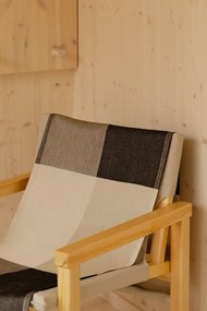 Podložka do sauny Saaristo 48x150, len-černo-bílá