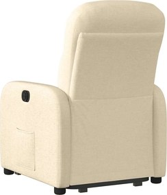 Zvedací polohovací křeslo krémové textil 3302980