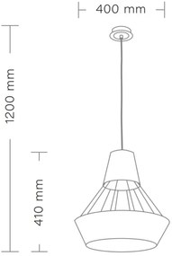 KANDELA - Závěsná lampa GRANAT