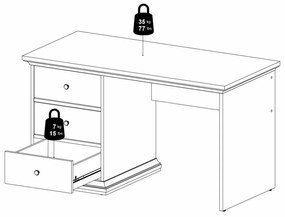 Tvilum Psací stůl Provence 821 šedá