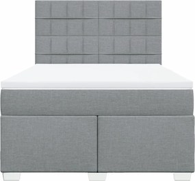 Box spring postel s matrací světle šedá 160 x 200 cm textil 3292839
