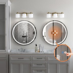 Tutumi Rea, LED zrcadlo 70cm s černým rámem MMJ P11396, HOM-05513