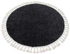 Dywany Luszczow Kusový koberec kulatý BERBER 9000 šedý Rozměr koberce: 160 cm KRUH