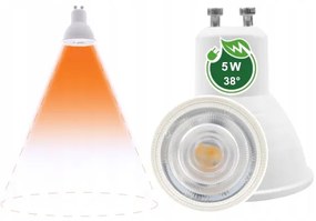 BERGE LED žárovka - GU10 - 5W - 38 stupňů - teplá bílá