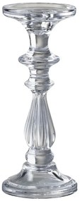 Skleněný transparentní svícen Tibo medium - Ø 10*25cm