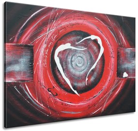 Gario Ručně malovaný obraz Postavy v červeném kruhu Rozměry: 100 x 70 cm
