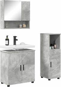 Sada koupelnového nábytku 3 ks Betonově šedá 61 x 35 x 64 cm 3392946