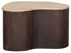 LABEL51 Konferenční stolek DAVI hnědý 50 cm