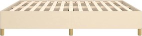 Rám postele s boxspringem krémový 160 x 200 cm textil 3120974