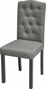 Jídelní židle 6 ks šedé textil 272247