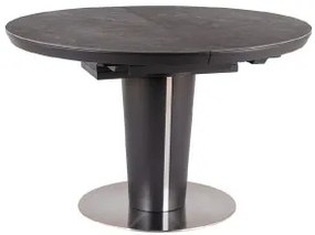 Casarredo Jídelní stůl rozkládací 120 ORBIT ceramic šedý mramor/antracit mat
