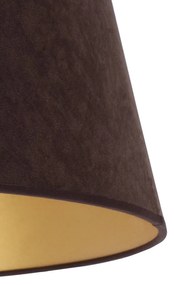 Stínidlo na lampu Cone výška 18 cm, hnědá/zlatá