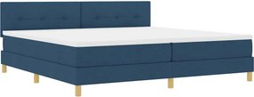 Postel s boxspringem s polštářem Modrá 200 x 200 cm textil 3338950