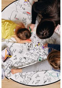 Vybarvovací dětský koberec Butter Kings Colouring World, ø 130 cm