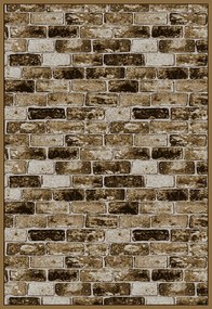 Moderní kusový koberec 70911/24326 TANGO Cihlová zeď hnědý Rozměr: 250x350 cm