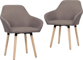 Jídelní židle 2 ks taupe textil 283468