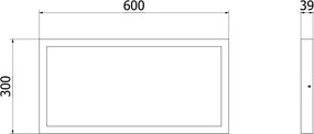 Mexen Brill-S, stropní LED panel 60×30 cm, 24 W, neutrální bílá 4000K, L207-060-030-2440-20